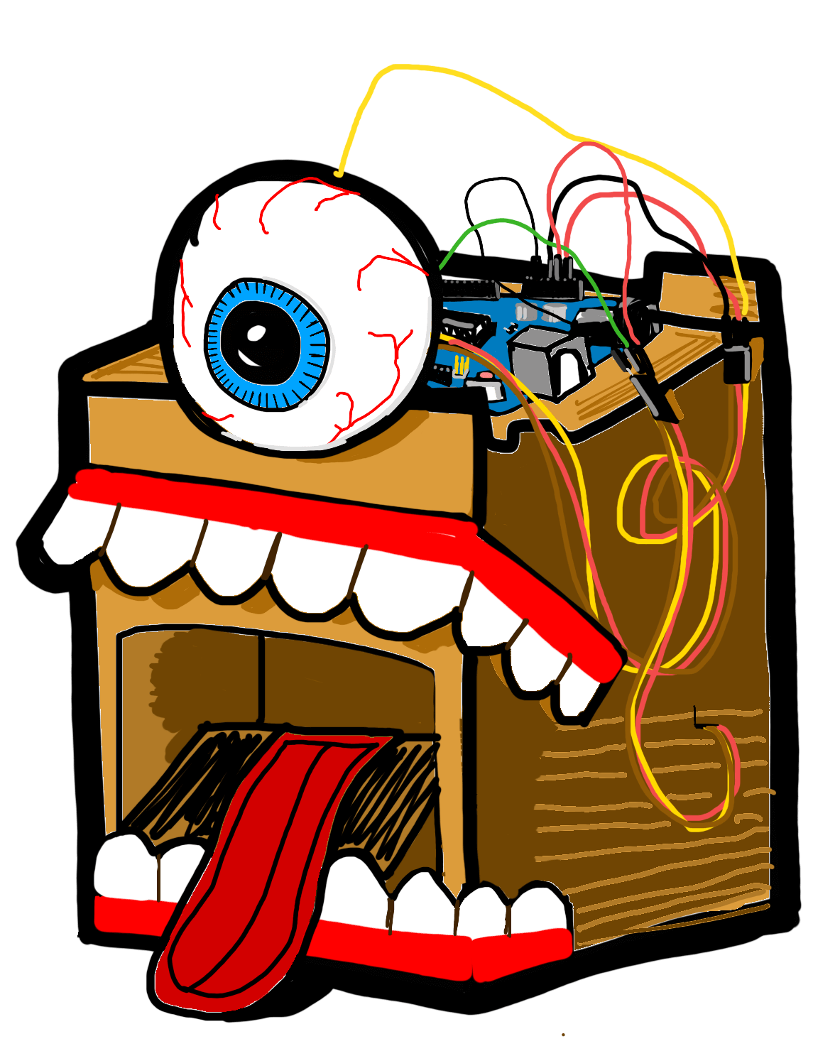 The Chomper Bot, simple programming using a Microcontroller